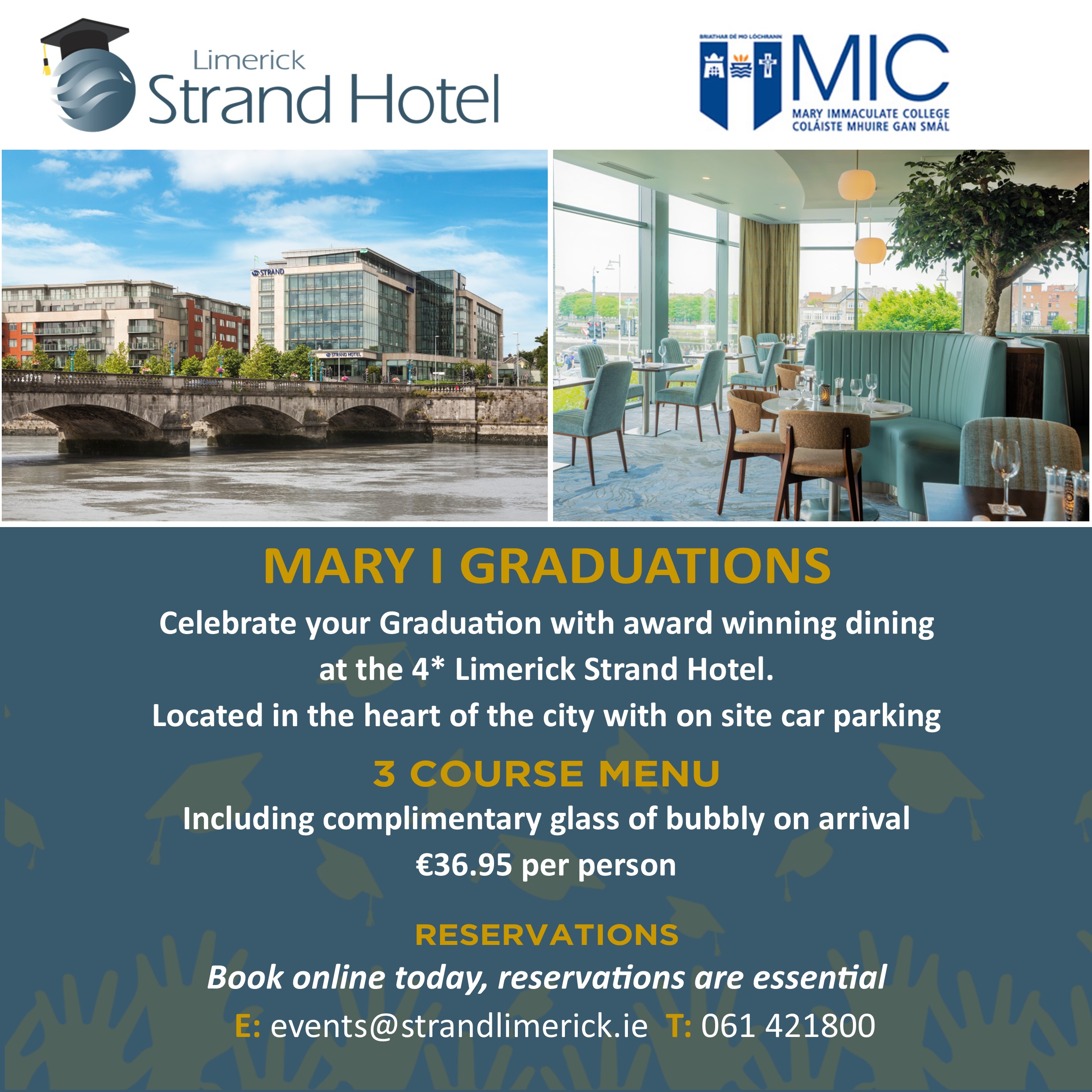 Graduation Dinner Venue | Limerick Restaurants | The Strand